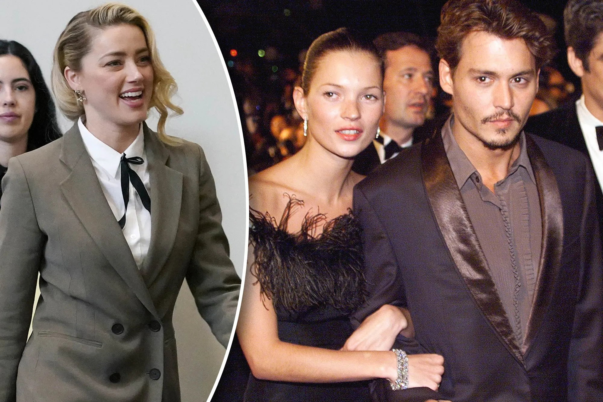 Kate Moss beweert dat Johnny Depp haar nooit van de trap heeft geduwd