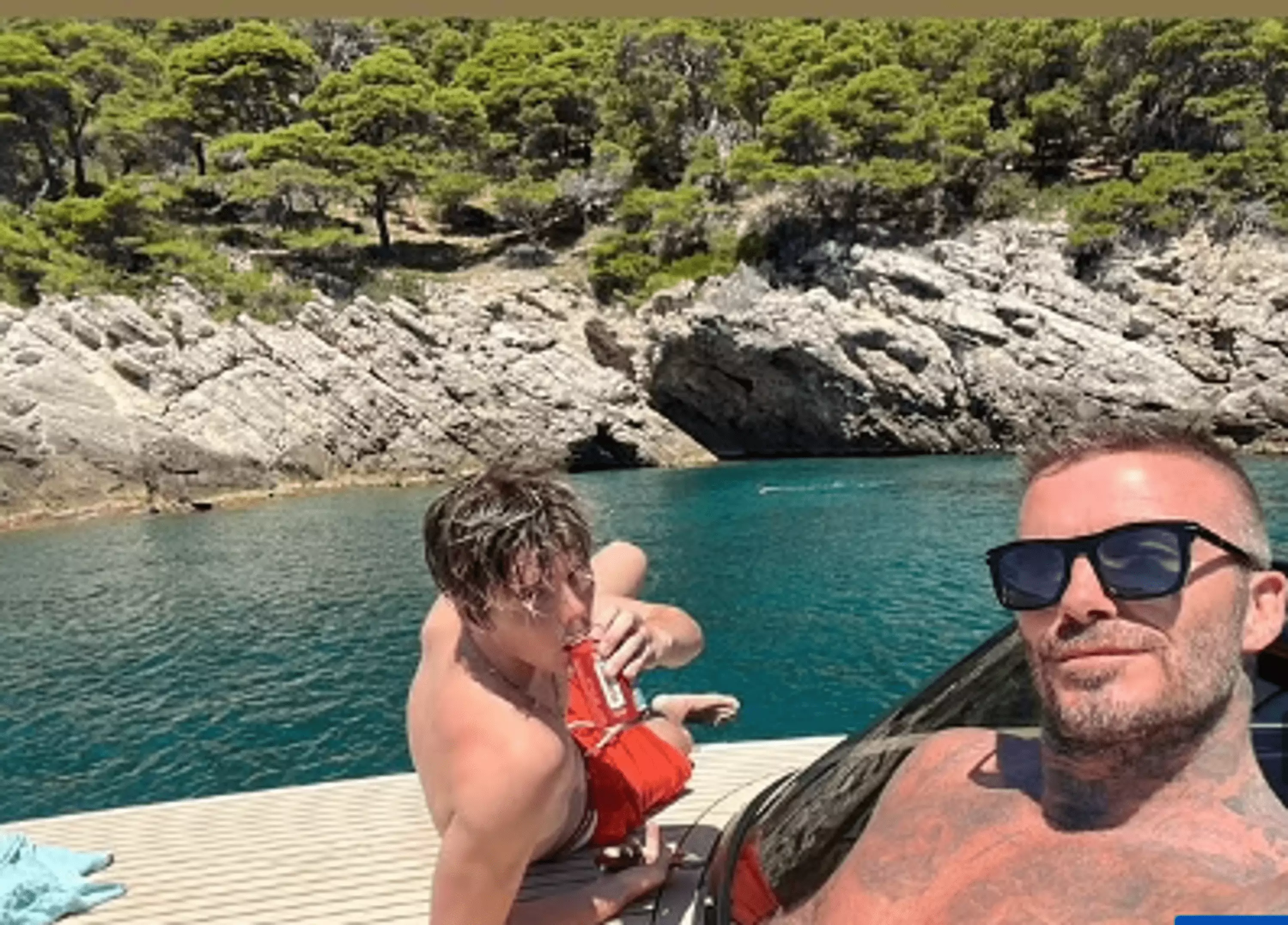 David Beckham a partagé une photo de son plus jeune enfant Cruz Beckham et lui en vacances en Croatie