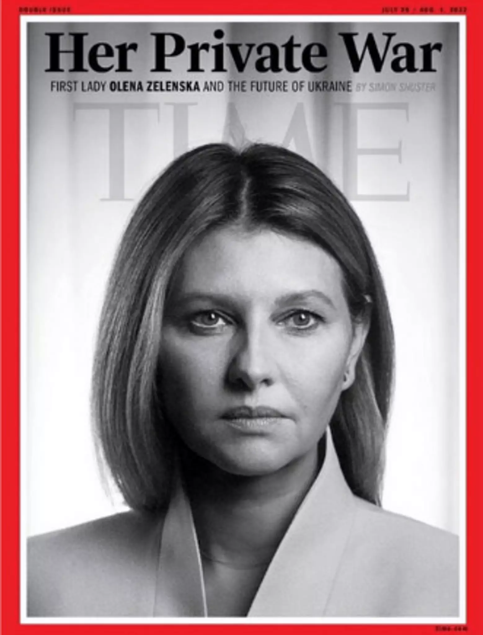 Elena Zelenskaya berpose untuk sampul majalah Amerika Time