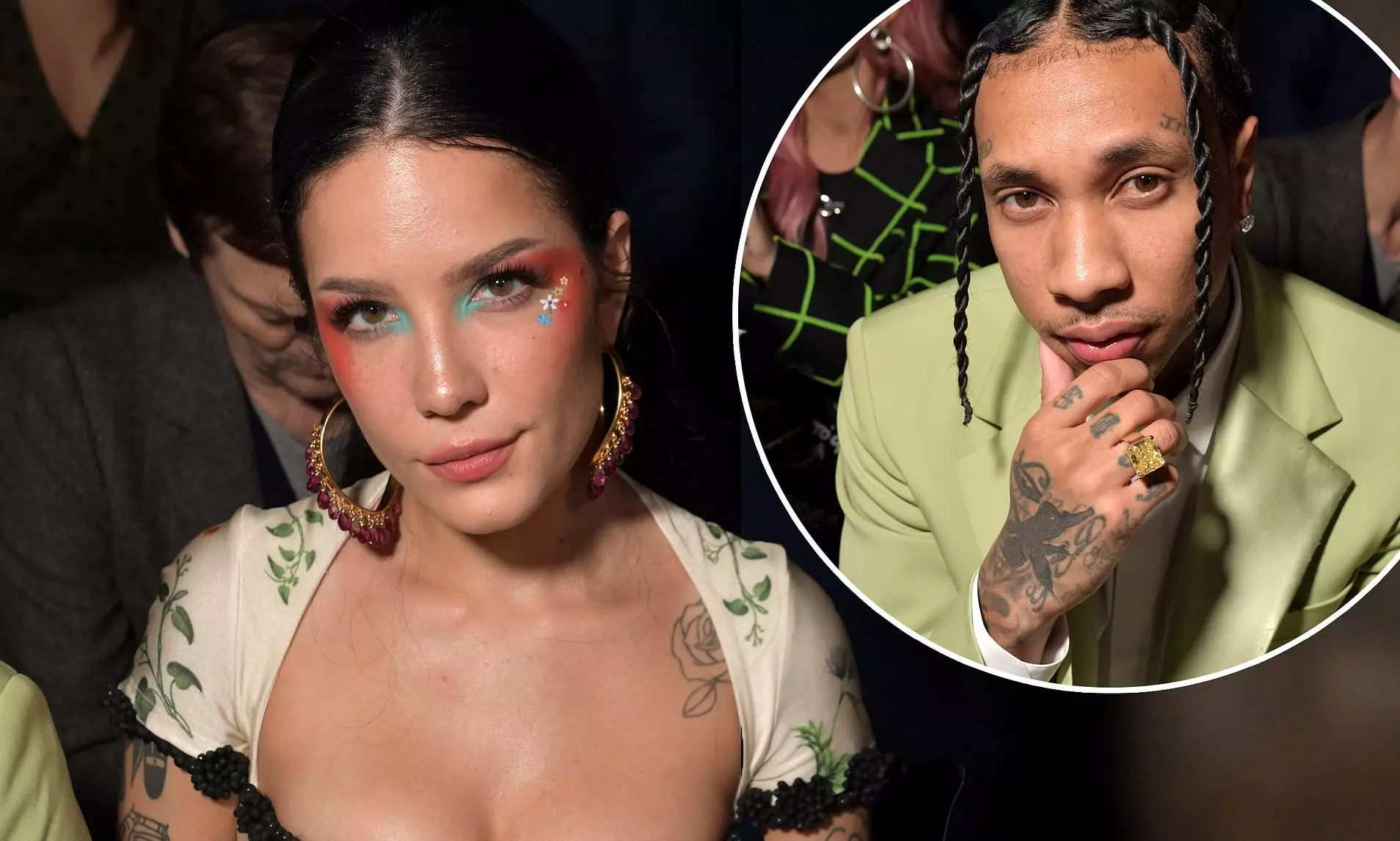 Tyga бълнува за впечатляващите коремни мускули на Halsey в Hew Pic, която показва смелата й мода!